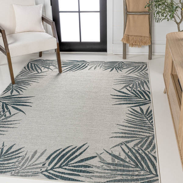 Bay Isle Home Tapis intérieur / extérieur bleu / crème Schaal - Wayfair Canada